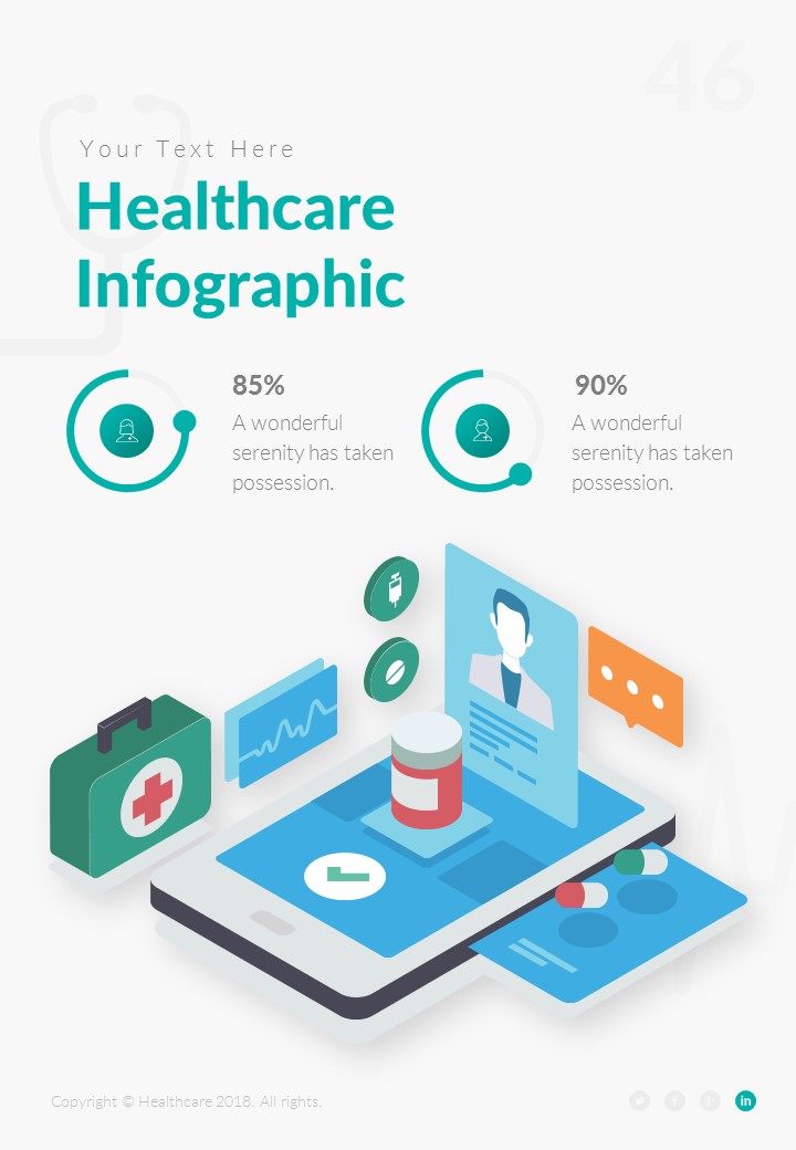 Healthcare Portrait Medical PowerPoint Template, Presentation Templates