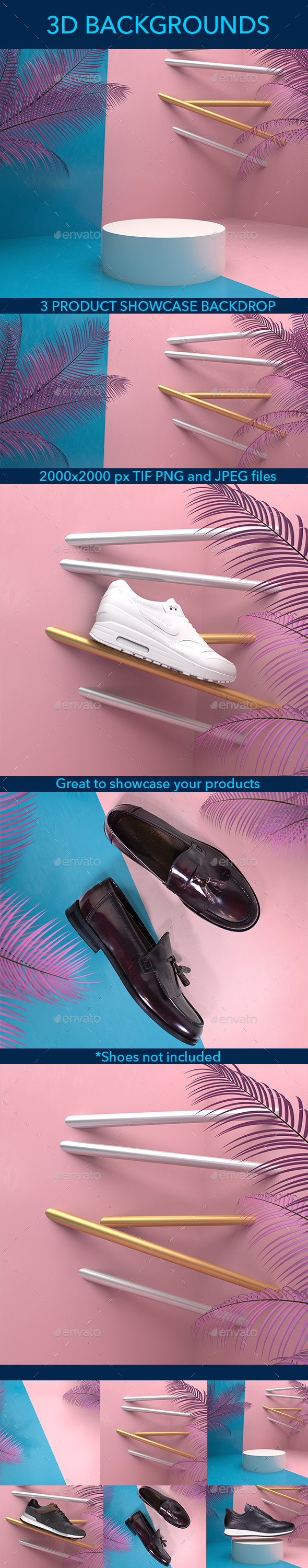 Pink and Blue - 3D Background for Product Showcase, Graphics | GraphicRiver