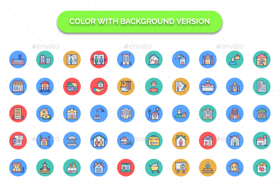 500+ Estate Property & Law Vector Icons Pack by ranksolgraphics ...