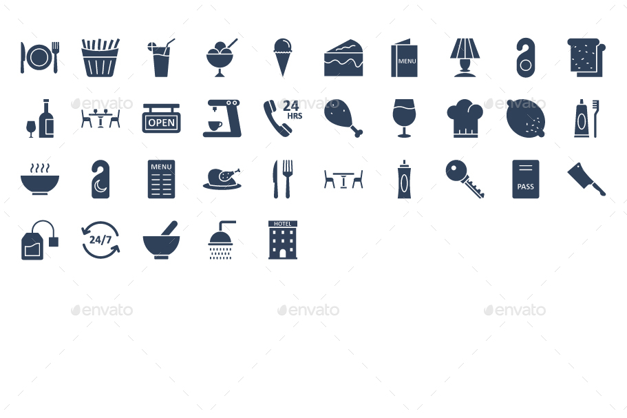 500+ Guest House & Lodge Vector Icons Pack, Icons | GraphicRiver