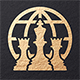 World Chess King and Two Rook Figures and Planet Form Logo, Logo Templates