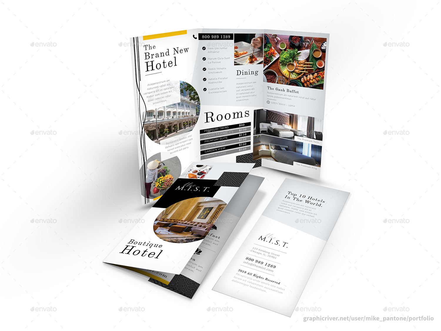 Modern Hotel Print Bundle 4, Print Templates | GraphicRiver