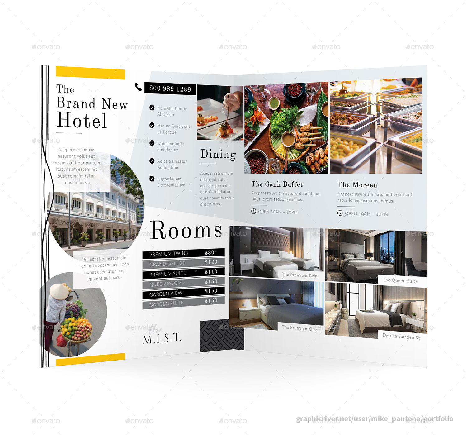 Modern Hotel Print Bundle 4, Print Templates | GraphicRiver