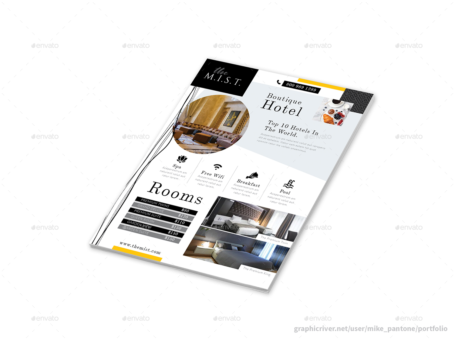 Modern Hotel Print Bundle 4, Print Templates | GraphicRiver