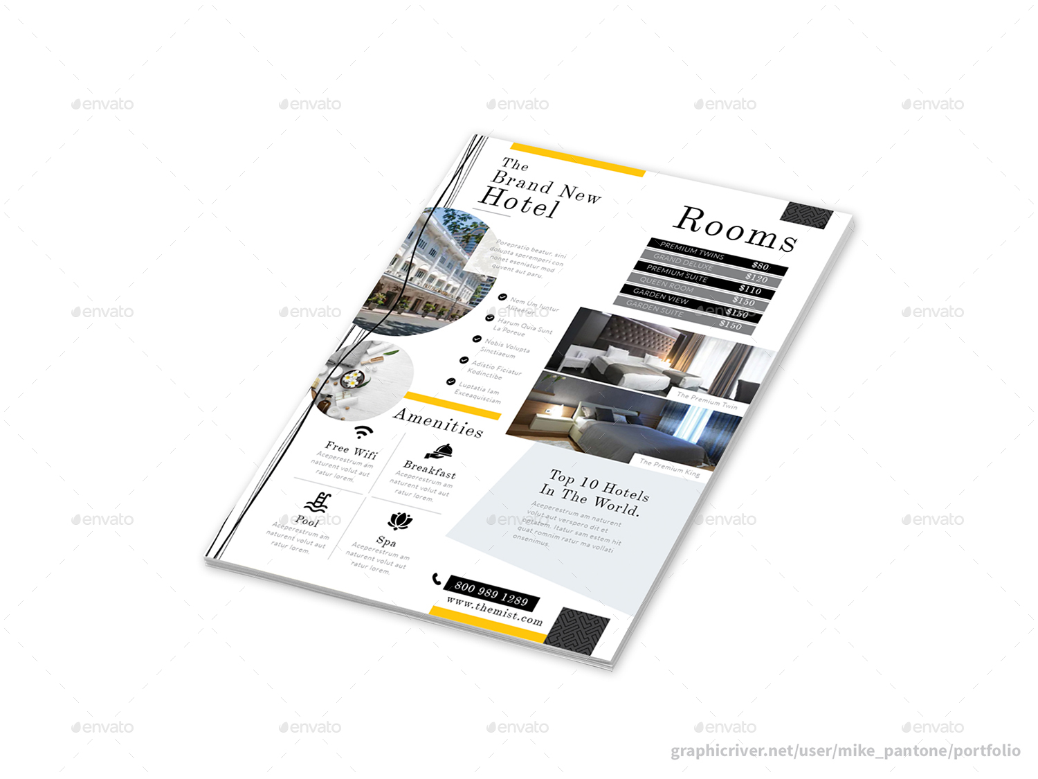 Modern Hotel Print Bundle 4, Print Templates | GraphicRiver