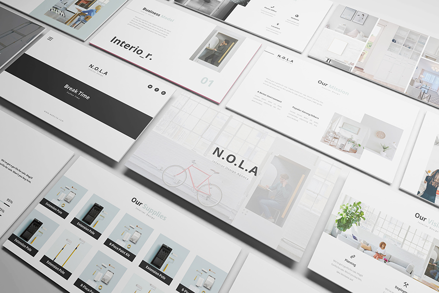 Nola Interior Design Keynote Template, Presentation Templates ...