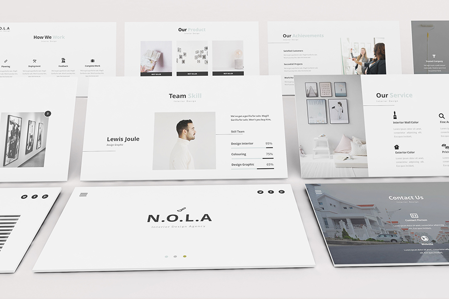 Nola Interior Design Keynote Template, Presentation Templates ...