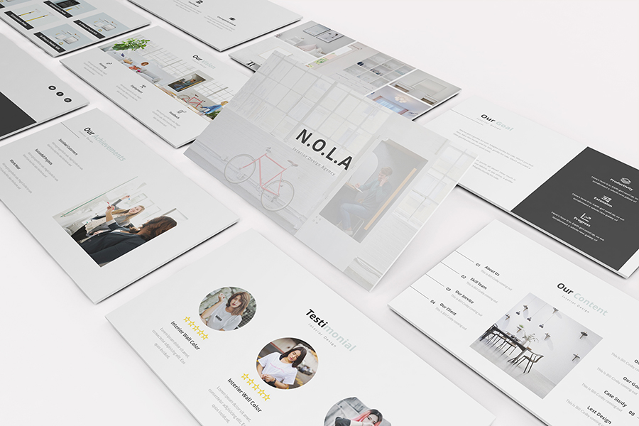 Nola Interior Design Keynote Template, Presentation Templates ...