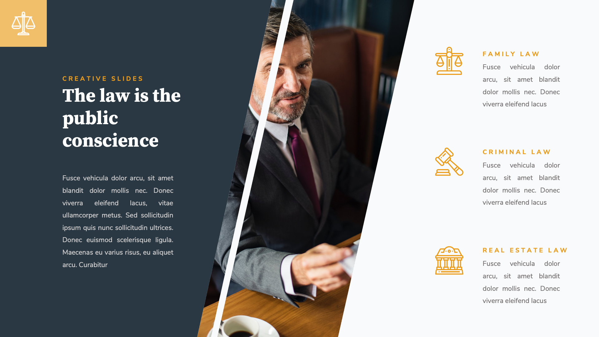 LEGAL - Attourney & Lawyer Google Slides Template, Presentation Templates