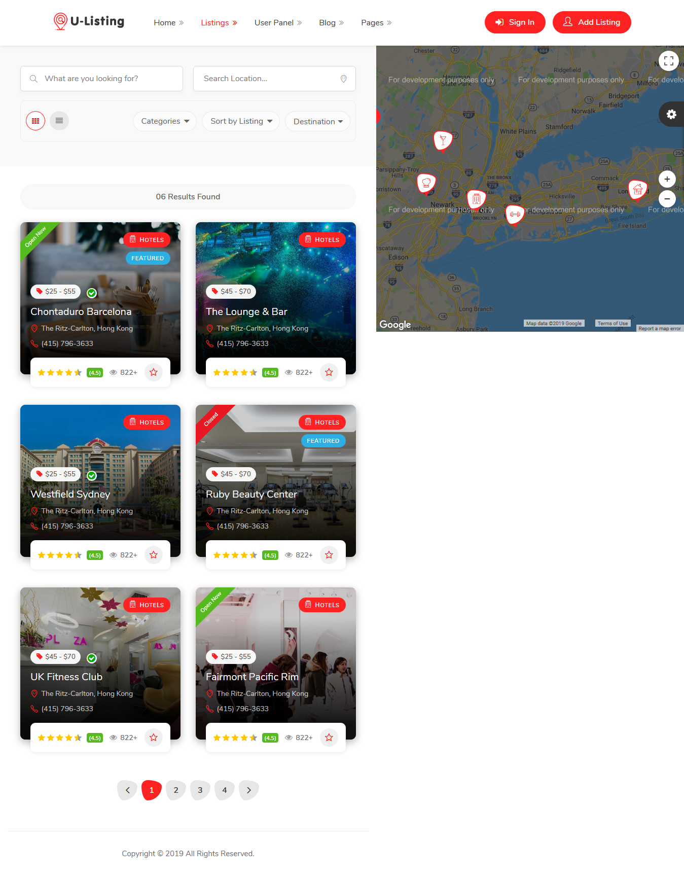 U-Listing - Directory & Listings With Booking HTML Template + RTL by U ...