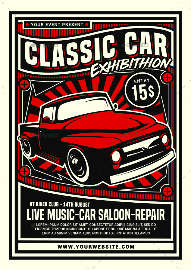 Classic Car Exhibition, Print Templates | GraphicRiver