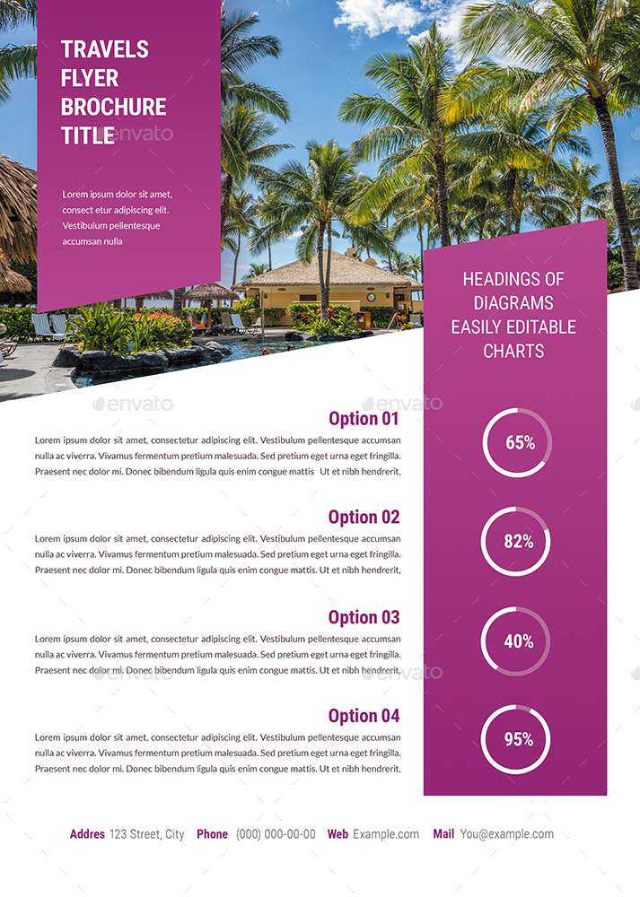 Universal Two-Sided Flyer With Diagonal Elements, Print Templates ...