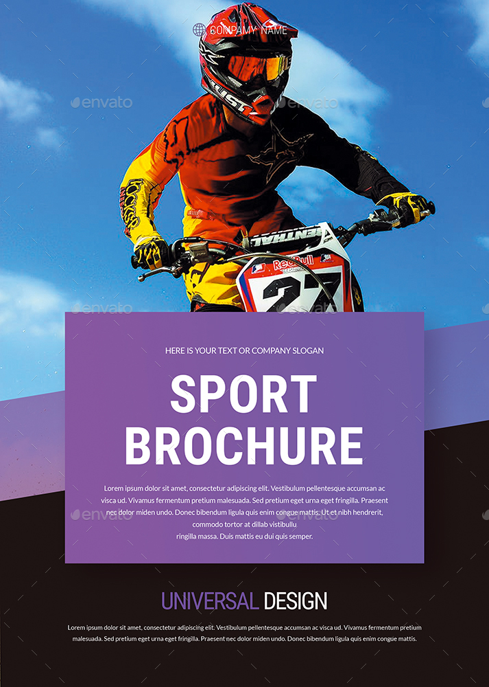 Universal Two-Sided Flyer With Diagonal Elements, Print Templates ...