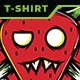 Red Strawberry Monster - T-Shirt Design, T-Shirts | GraphicRiver