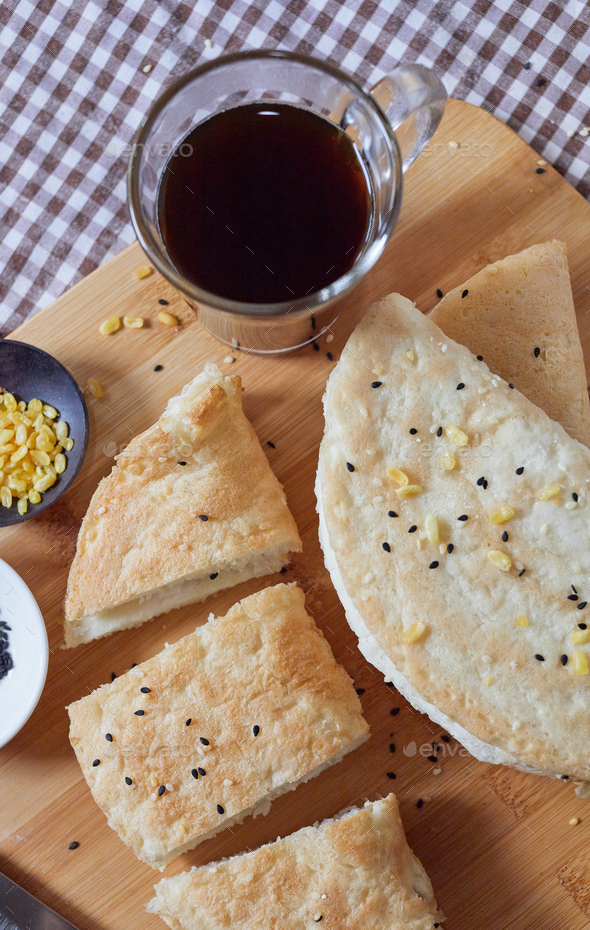 Coconut and sesame seed folding pancake Stock Photo by Studio_OMG ...