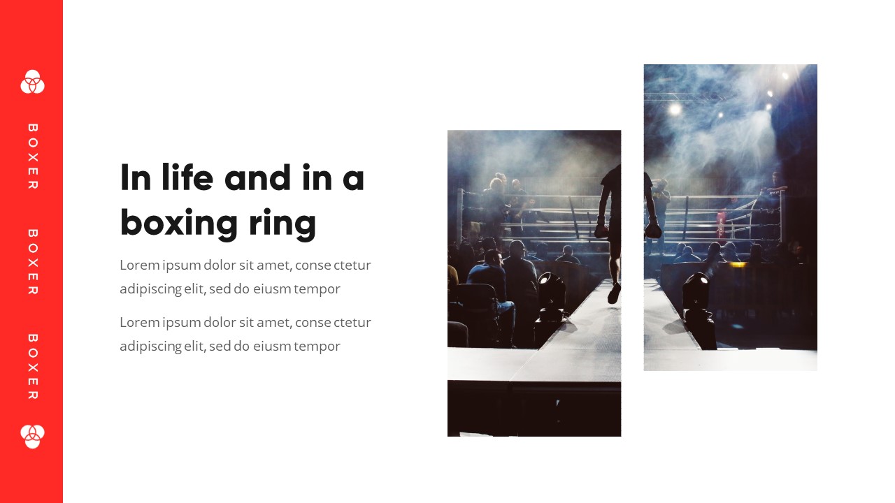 Boxer - Boxing and Sports Powerpoint Template, Presentation Templates