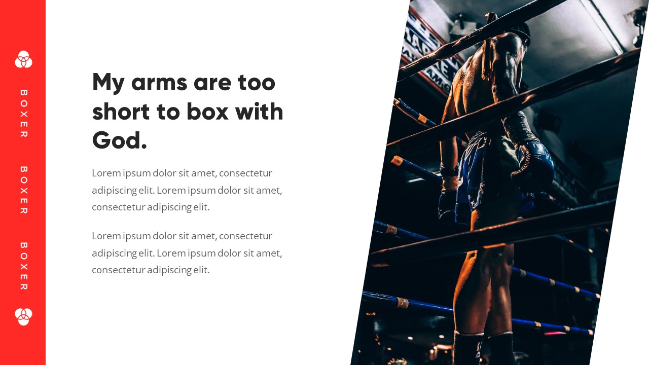 Boxer - Boxing and Sports Powerpoint Template, Presentation Templates