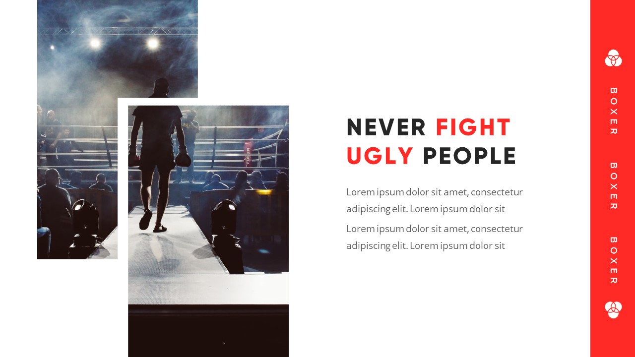 Boxer - Boxing and Sports Powerpoint Template, Presentation Templates