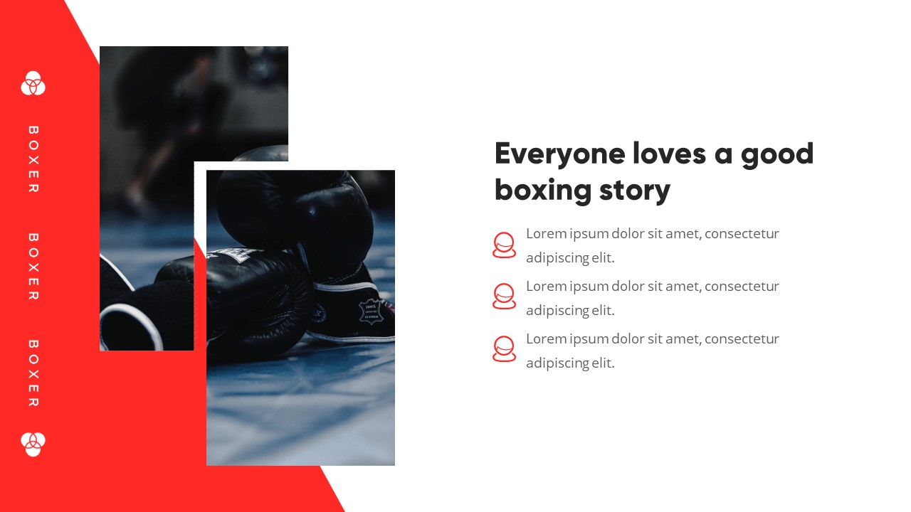 Boxer - Boxing and Sports Powerpoint Template, Presentation Templates