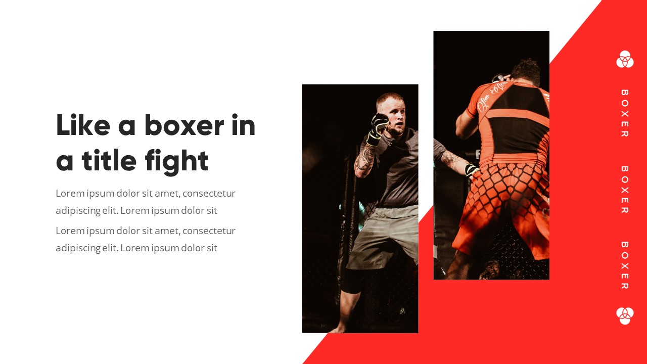 Boxer - Boxing and Sports Powerpoint Template, Presentation Templates