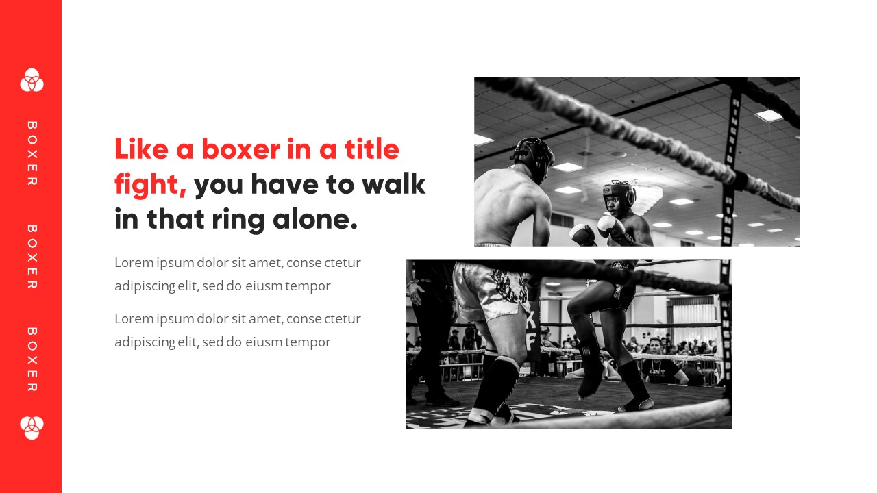 Boxer - Boxing and Sports Keynote Template, Presentation Templates