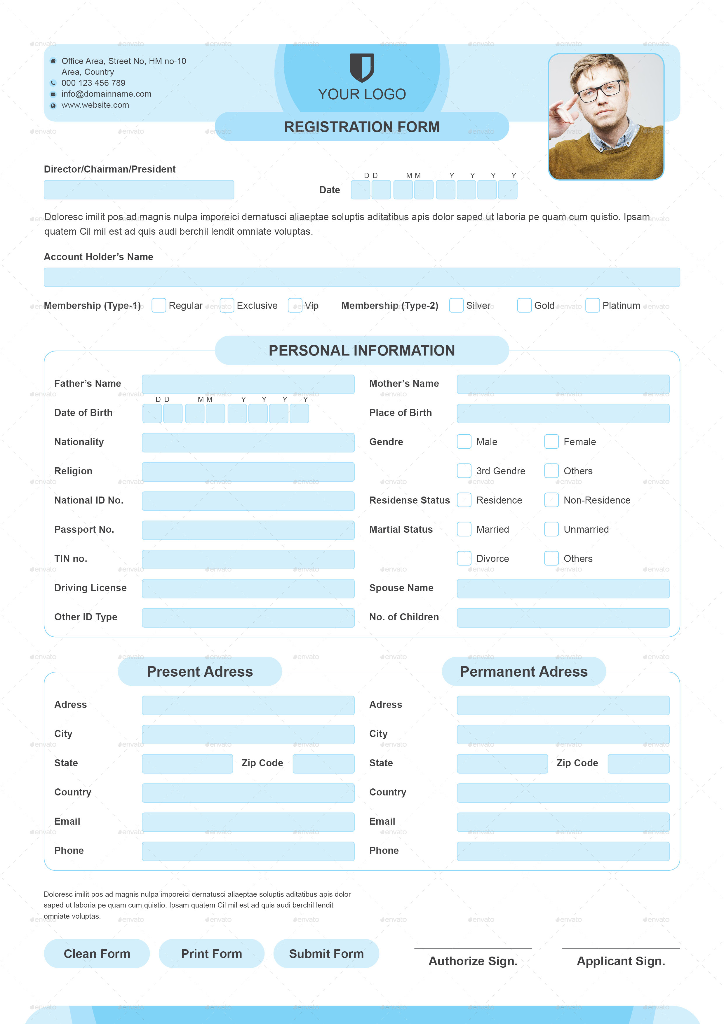 Interactive & Print Invoice and Form, Print Templates | GraphicRiver