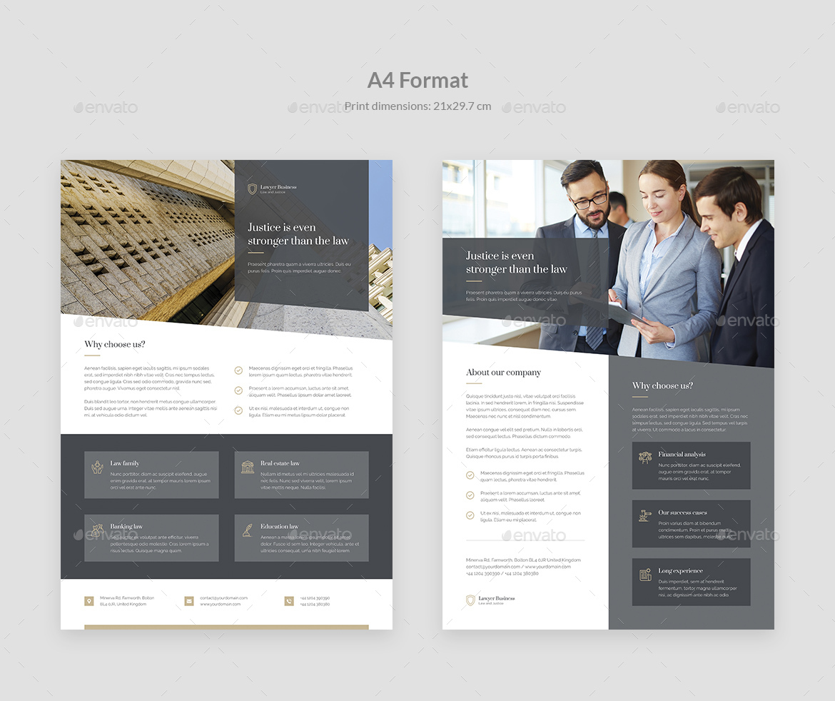 Flyer – Lawyer, Print Templates | GraphicRiver