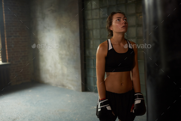 Sweaty Female Fighter Stock Photo by seventyfourimages | PhotoDune