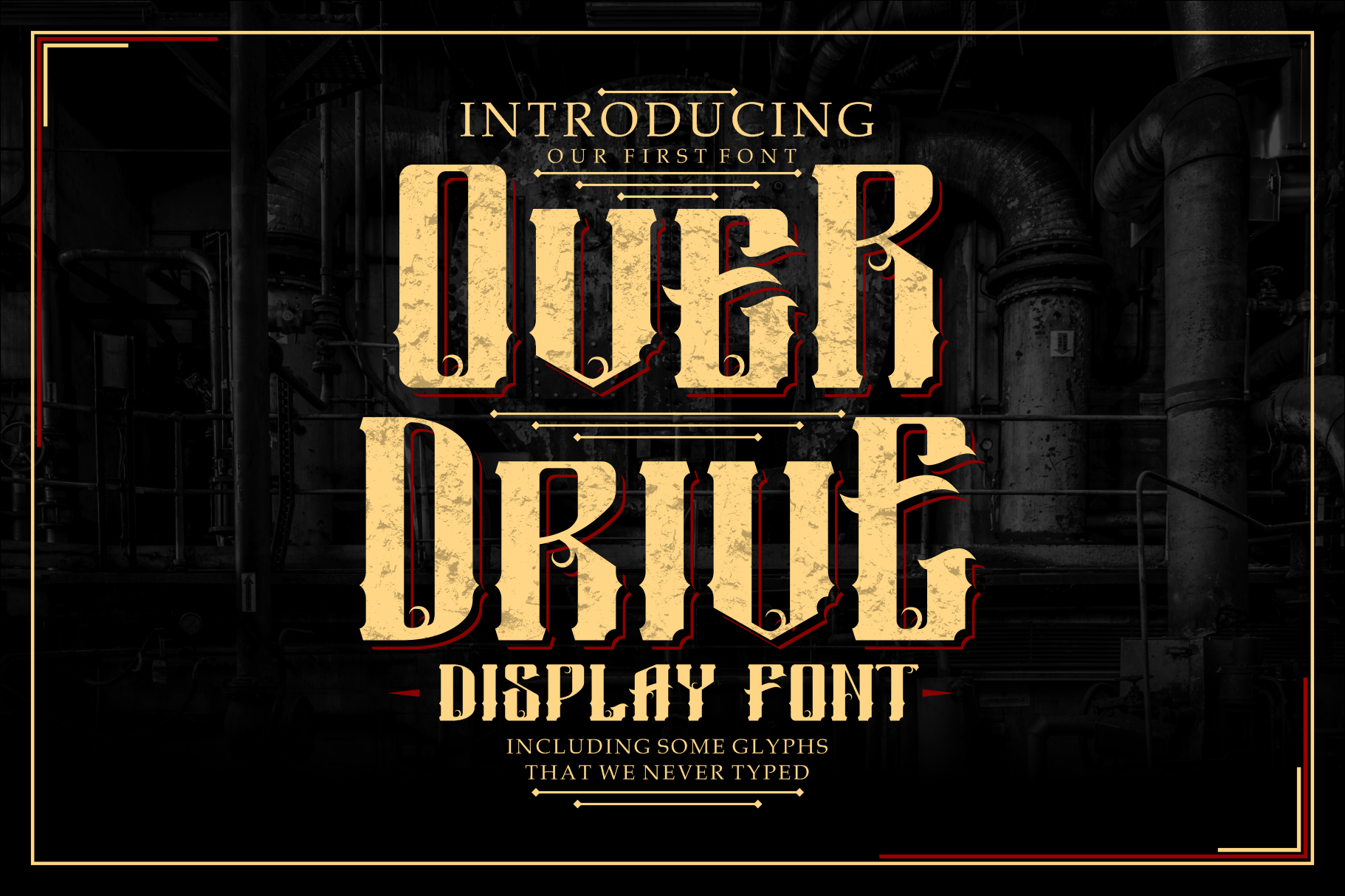 Overdrive Gothic Display Font, Fonts | GraphicRiver