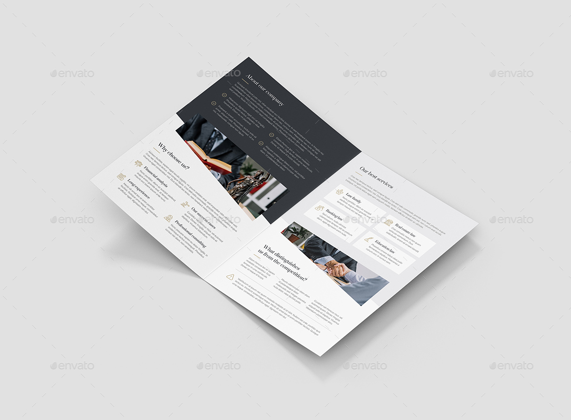 Brochure – Lawyer Bi-Fold, Print Templates | GraphicRiver