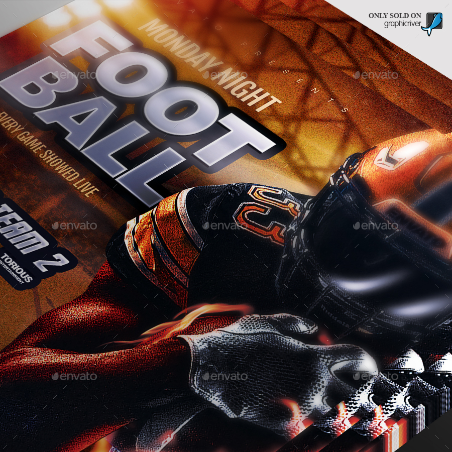 FootBall Game Flyer Template, Print Templates | GraphicRiver