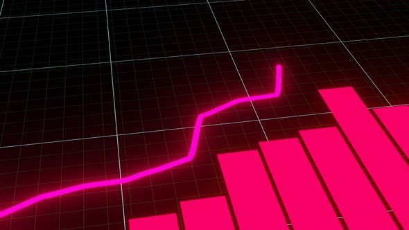 Stock market animated graphic. Stock price chart., Motion Graphics
