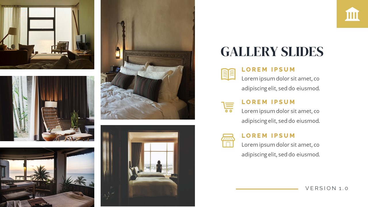 Nevotel - Luxury Hotel Powerpoint Template, Presentation Templates