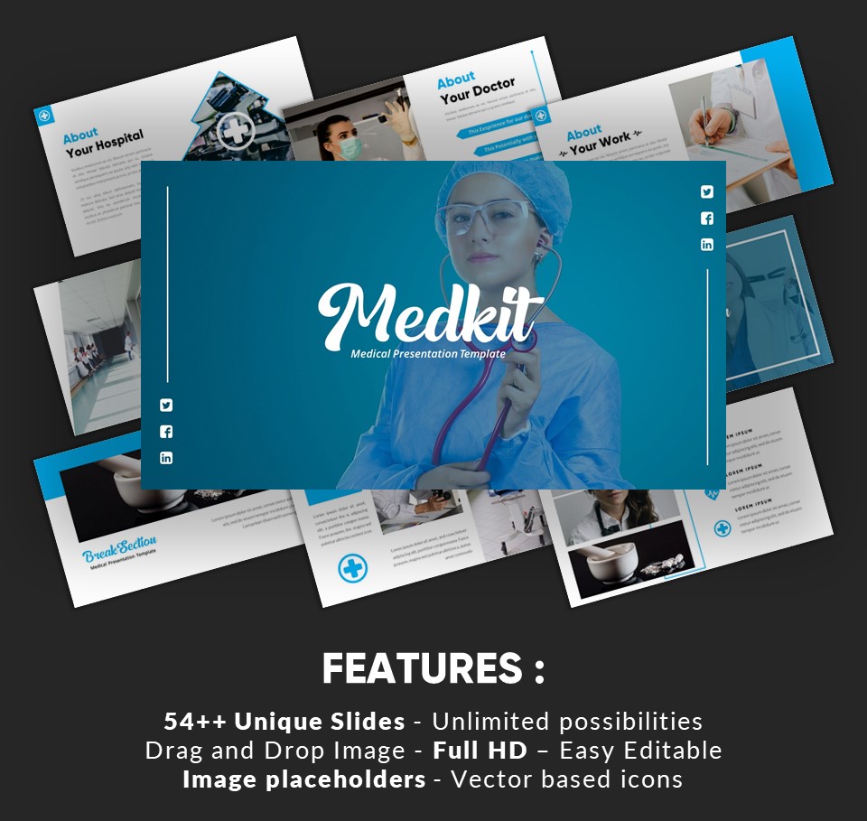 Medkit - Medical Treatment Powerpoint Template, Presentation Templates