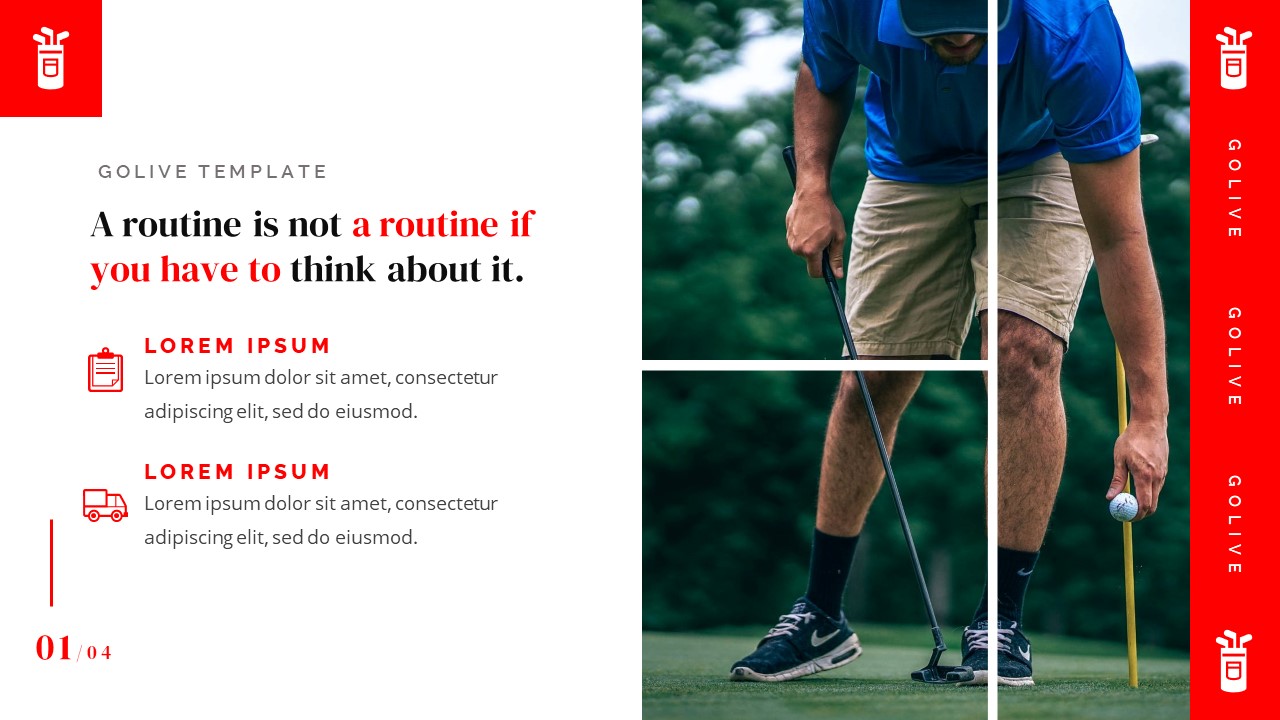 Golive - Golf Clubs Powerpoint Template, Presentation Templates ...