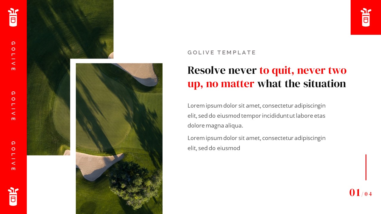 Golive - Golf Clubs Powerpoint Template, Presentation Templates ...