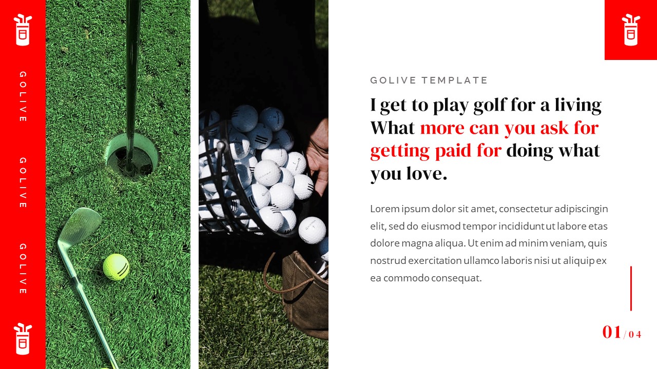 Golive - Golf Clubs Powerpoint Template, Presentation Templates ...