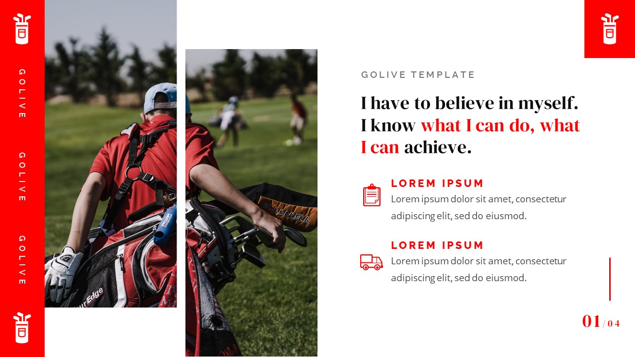 Golive - Golf Clubs Powerpoint Template by onelinerdesign | GraphicRiver