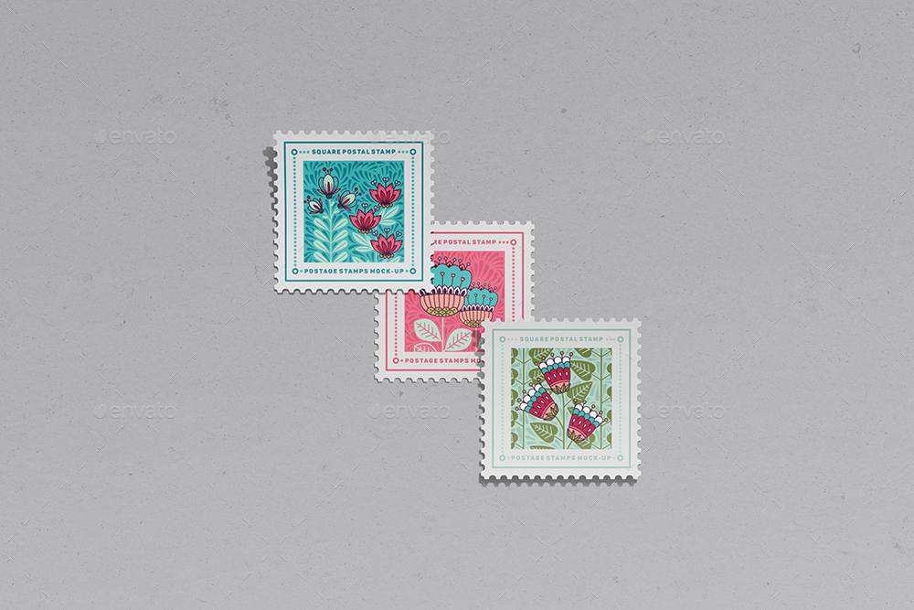 Postage Stamps Mock-Ups Vol.2, Graphics | GraphicRiver