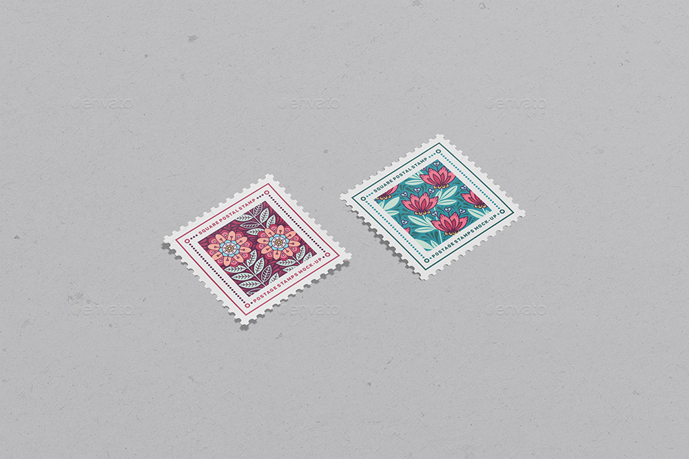 Postage Stamps Mock-Ups Vol.2, Graphics | GraphicRiver