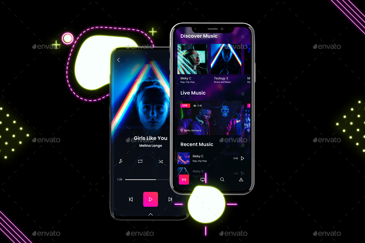 Neon IOS & Android, Graphics | GraphicRiver