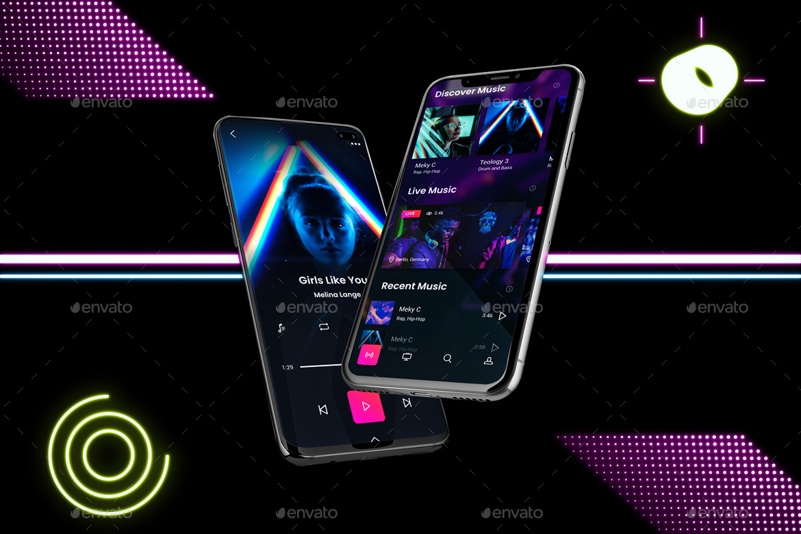 Neon IOS & Android, Graphics | GraphicRiver