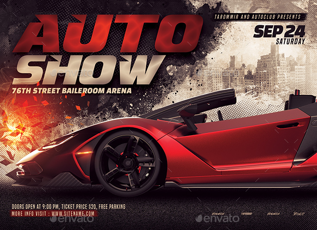 Auto Show Flyer, Print Templates | GraphicRiver