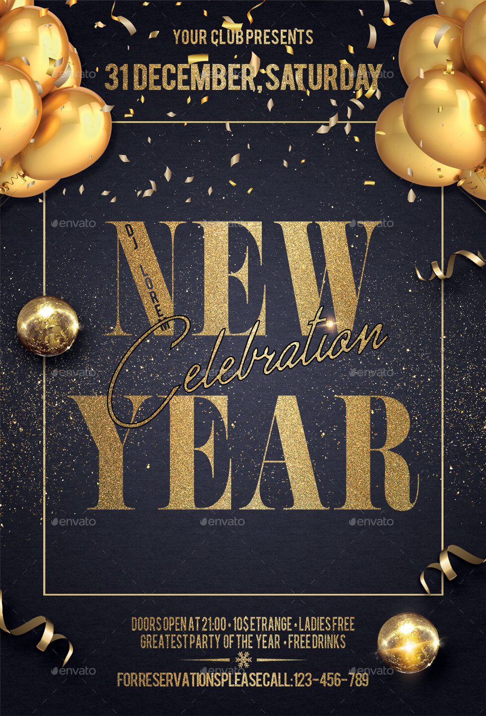 New Year, Print Templates | GraphicRiver