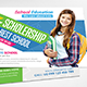 Junior School Education Postcard, Print Templates | GraphicRiver