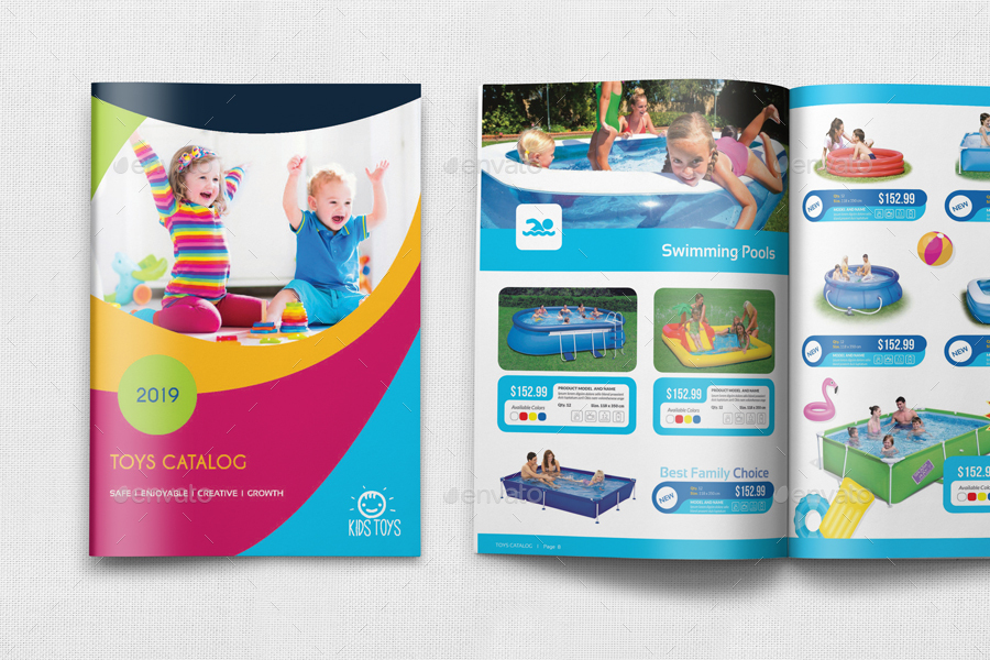 Toys Products Catalog Brochure Bundle Template, Print Templates ...