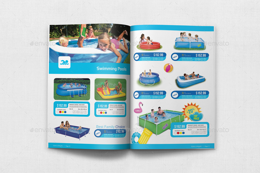 Toys Products Catalog Brochure Bundle Template, Print Templates ...