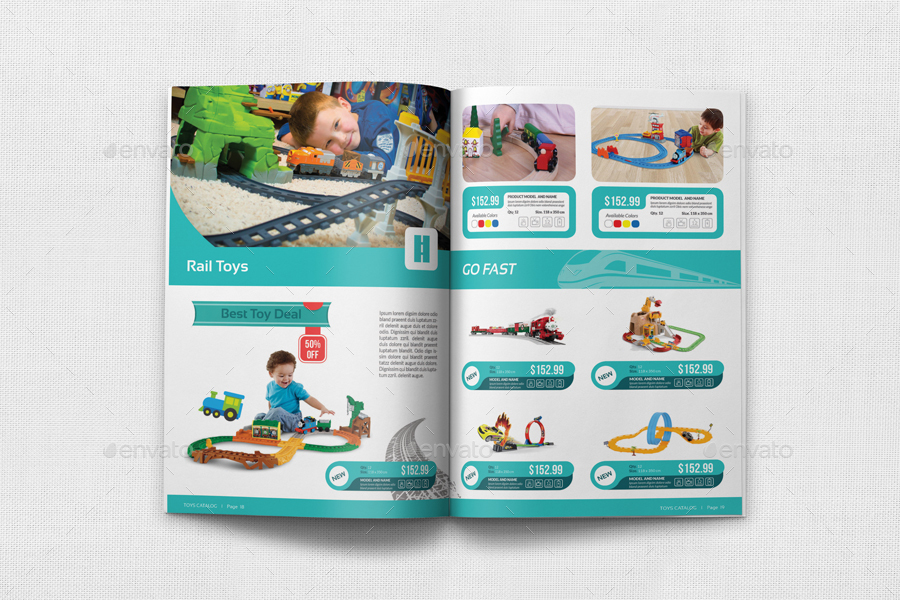 Toys Products Catalog Brochure Bundle Template, Print Templates ...