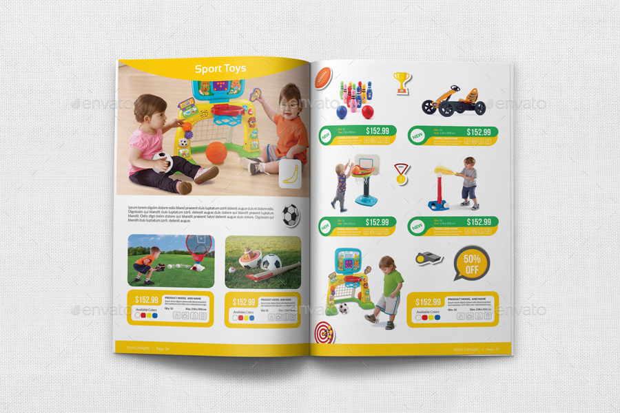 Toys Products Catalog Brochure Bundle Template, Print Templates ...