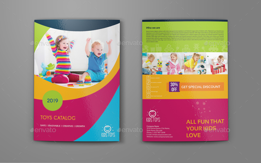 Toys Products Catalog Brochure Bundle Template, Print Templates ...